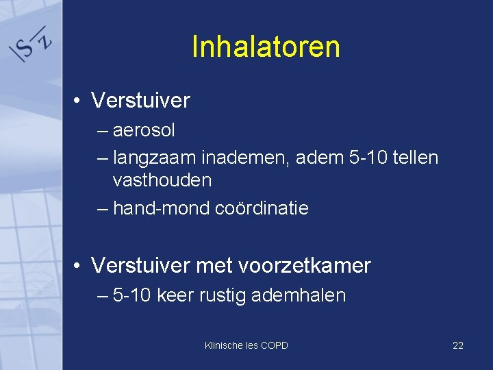 COPD Dieuwke van Gijssel ziekenhuisapotheker Klinische les COPD