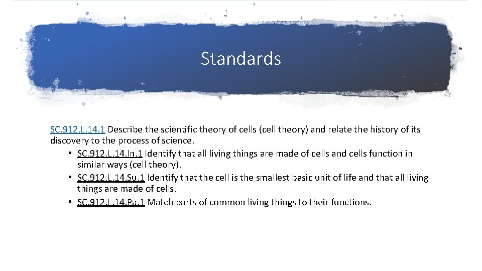Unit 3 Cells and Photosynthesis Section 3 Cells
