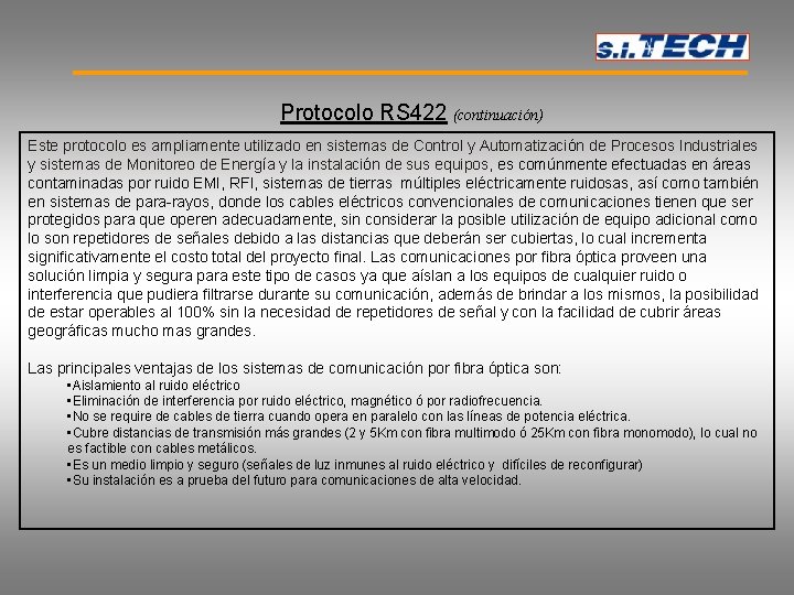 Protocolo RS 422 Los mtodos de comunicaciones Serial