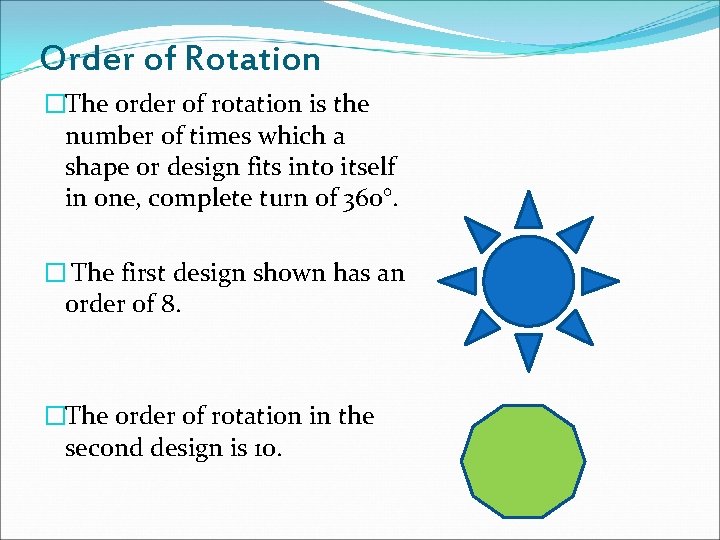 Rotational Symmetry in a circular motion Defining Rotational