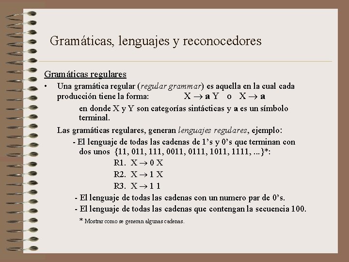 Gramticas lenguajes y reconocedores Lenguajes Formales La teora