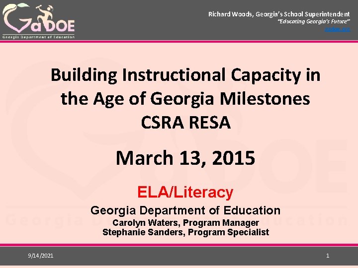 Richard Woods Georgias School Superintendent Educating Georgias Future