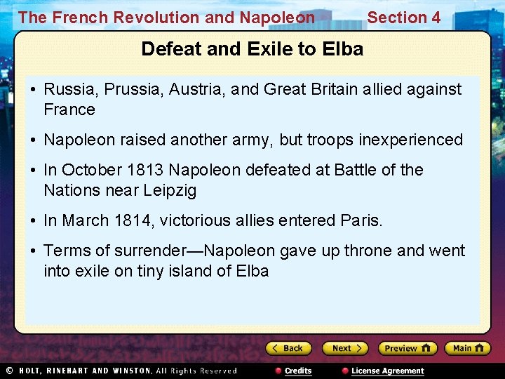 The French Revolution and Napoleon Section 4 Napoleons