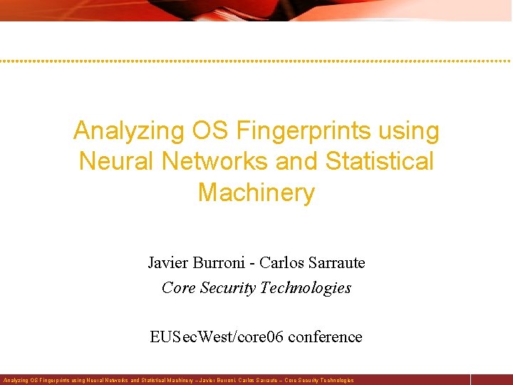 Analyzing OS Fingerprints using Neural Networks and Statistical