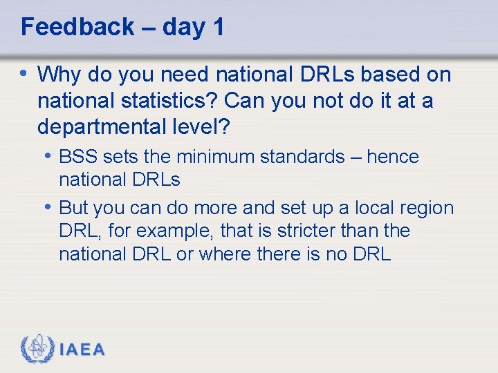 Feedback day 1 Thanks for the many positive