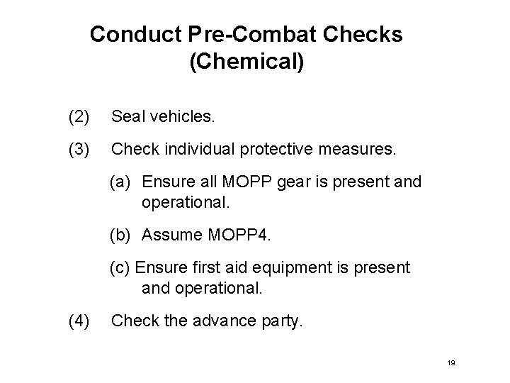 Cross a Contaminated Area Presented By 2 Tasks