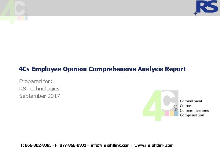 4 Cs Employee Opinion Comprehensive Analysis Report Prepared