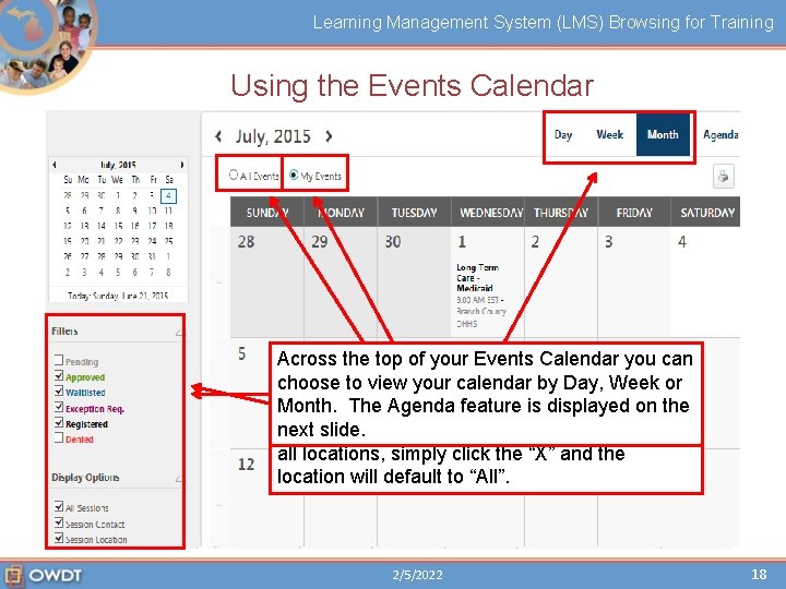 State of Michigan Learning Management System LMS Browsing