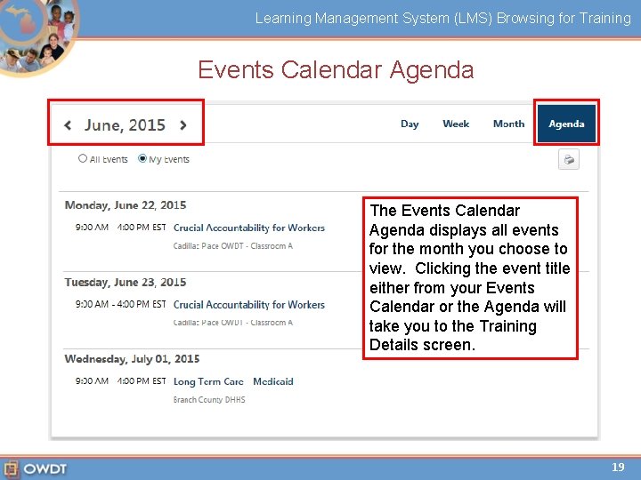 State of Michigan Learning Management System LMS Browsing