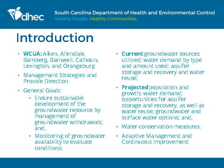 Western Capacity Use Area Groundwater Management Plan Phase