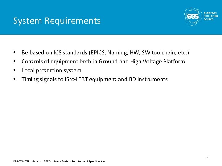 Ion Source and LEBT control system topology Interlock