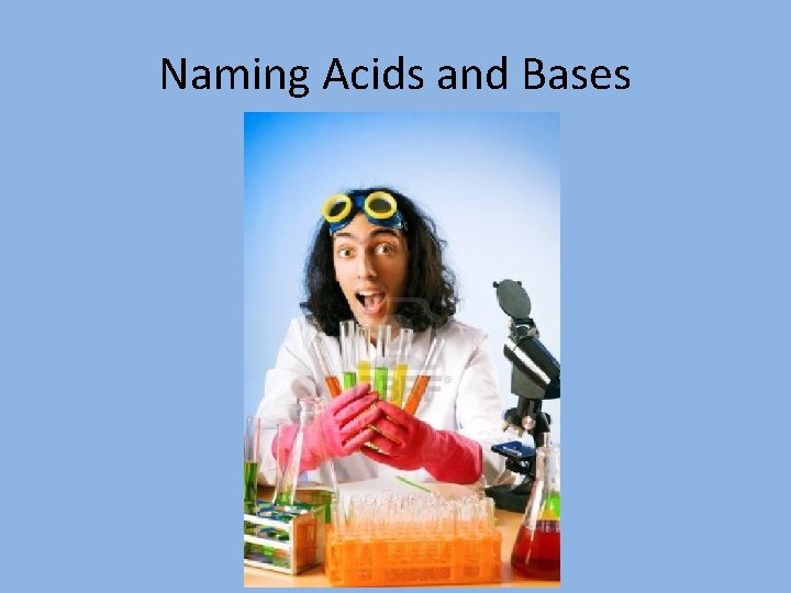 Naming Acids and Bases Binary Acids Binary acids