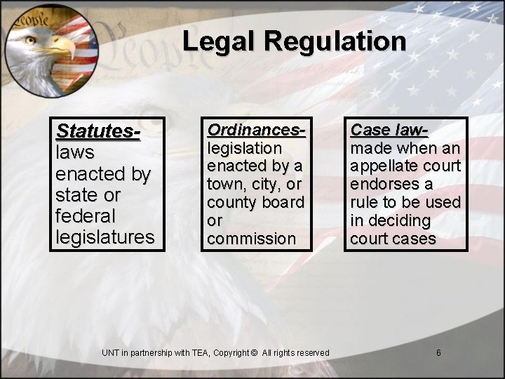 Types of Laws Created by The University of