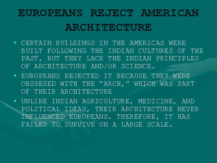 CHAPTER 12 ARCHITECTURE URBAN PLANNING THE NEW WORLD