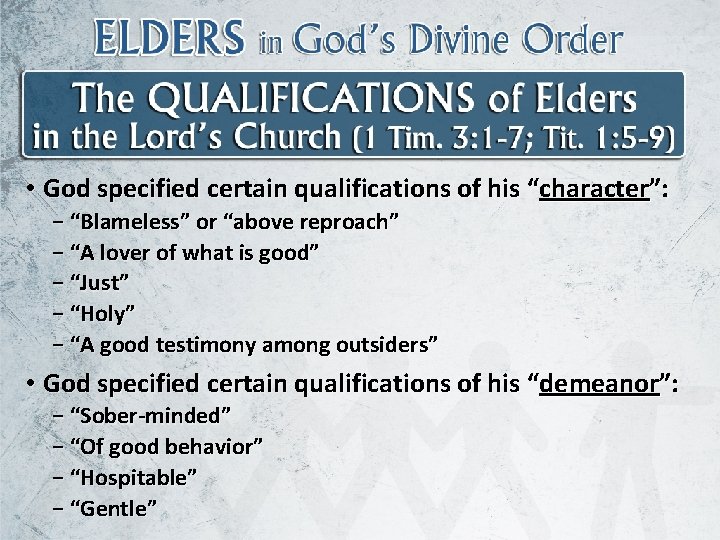 To be in order God designed the church