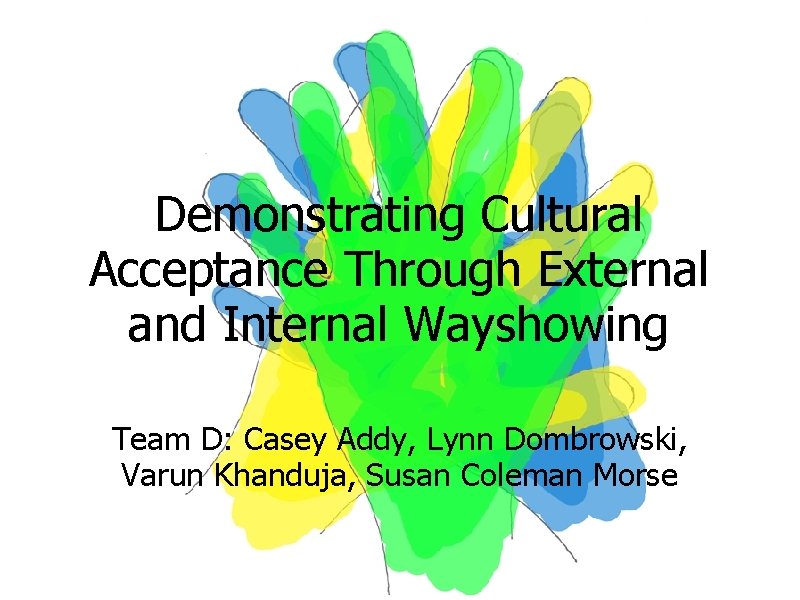 Demonstrating Cultural Acceptance Through External and Internal Wayshowing