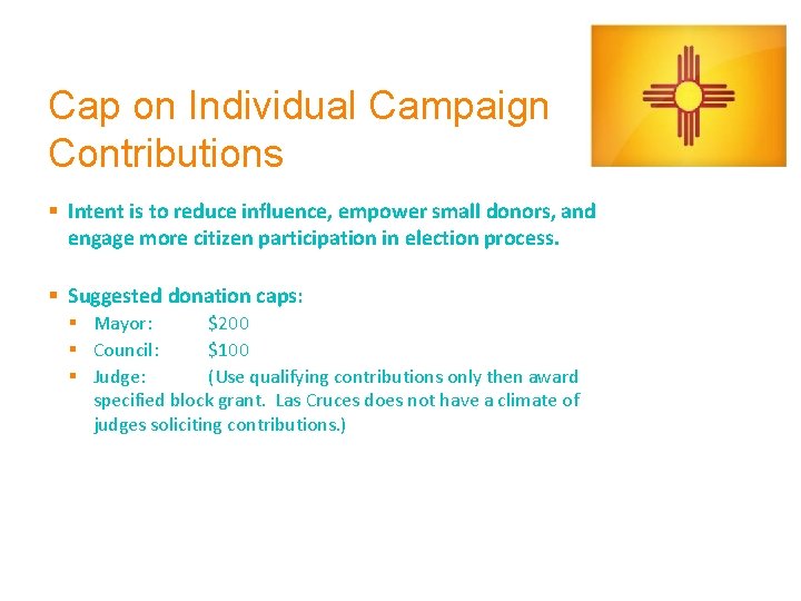 Public Campaign Financing in New Mexico What is