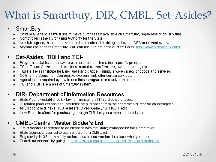 MAKING A SUCCESSFUL PURCHASE Prepared by the Contracts