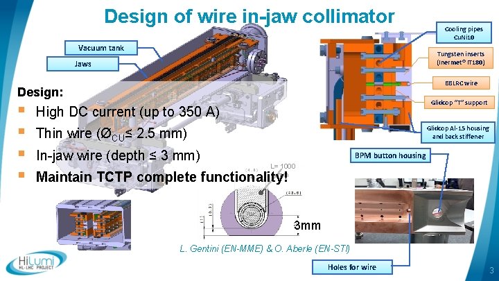 Wire Brief status of hardwarecontrols and tests doneto