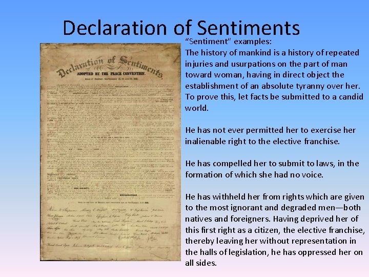 The Womens Suffrage Movement in the United States