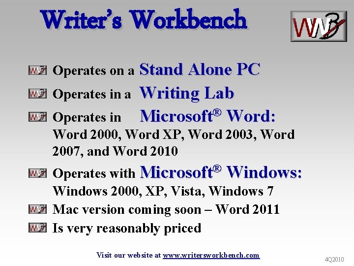 Writers Workbench Better Writers through Instructional Computer Feedback