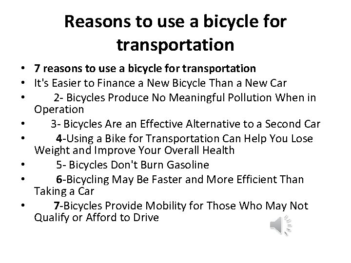 English Comprehension Riding by Bicycles The health benefits