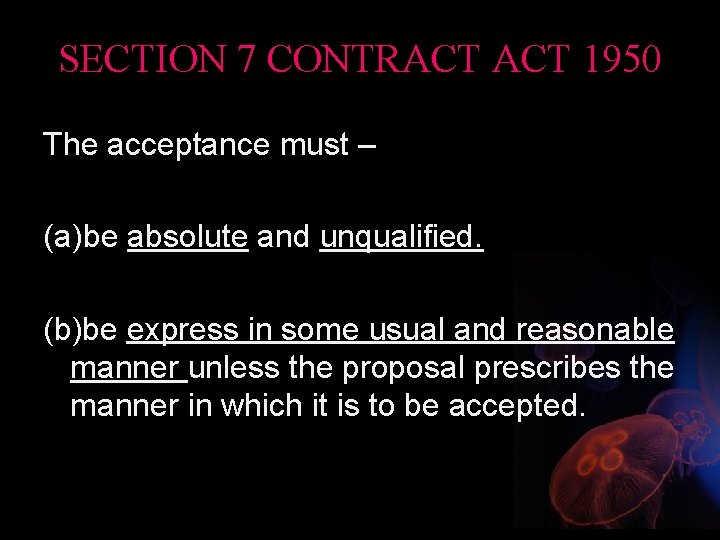 ACCEPTANCE ELEMENT 2 DEFINITION Section 2 b Contract