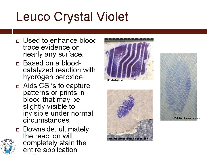 THE FORENSICS OF BLOOD Acknowledgement bloody 2 com