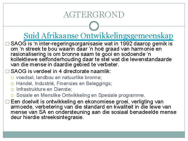 STREEKSTOERISME KONSEPTE Streekstoerisme Toerisme wat plaasvind in n