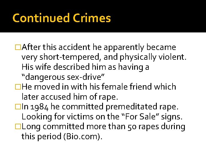 Robert Joseph Long Bobby Joe LongClassified Ad Rapist