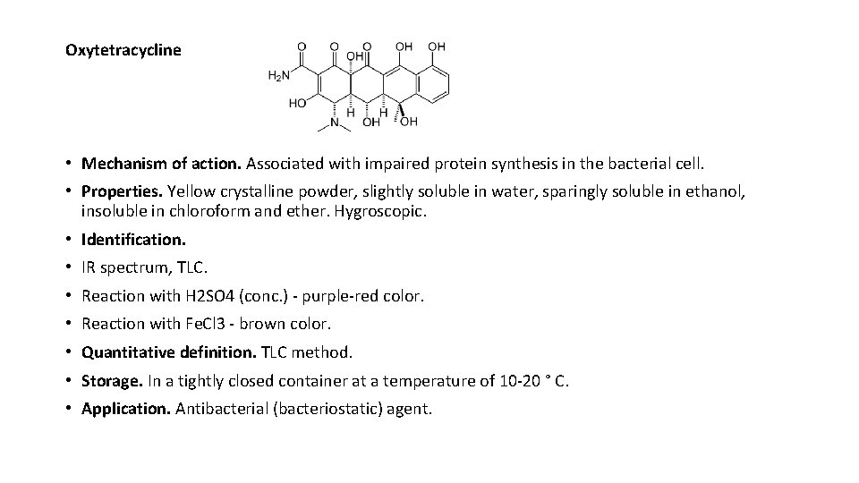 Antibiotics Characteristics classification connection between structure ...