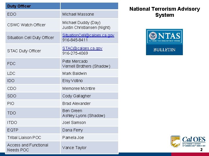 Cal OES Daily Situation Report February 6 2022