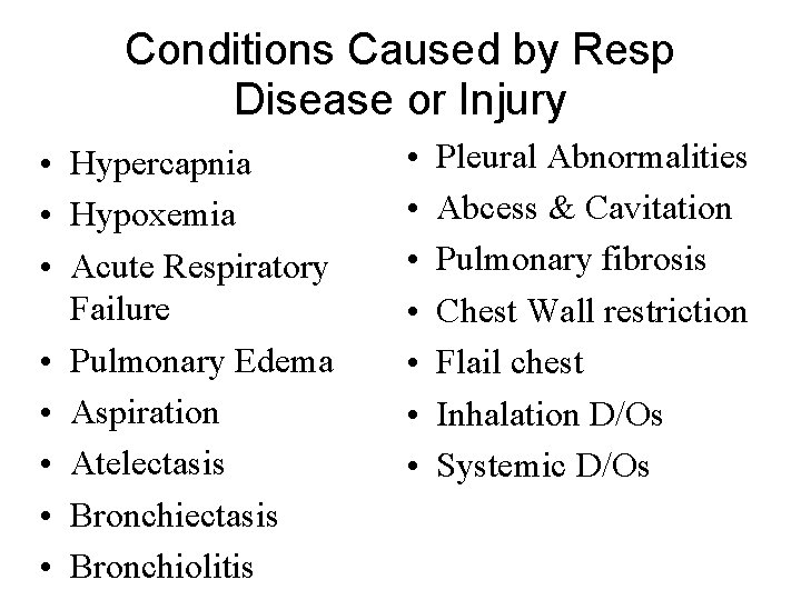Clinical Manifestations of Resp Dz Dyspnea Abnormal Breathing