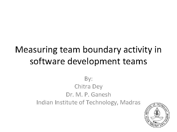 Measuring team boundary activity in software development teams