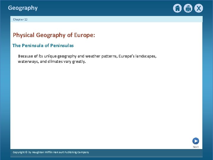 Geography Chapter 12 Physical Geography of Europe The