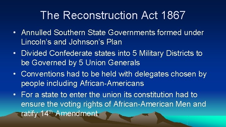 What were the Different Reconstruction Plans U S