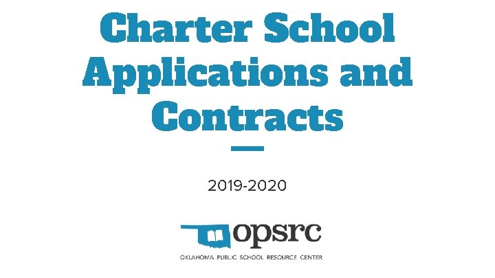 Charter School Applications and Contracts 2019 2020 Agenda