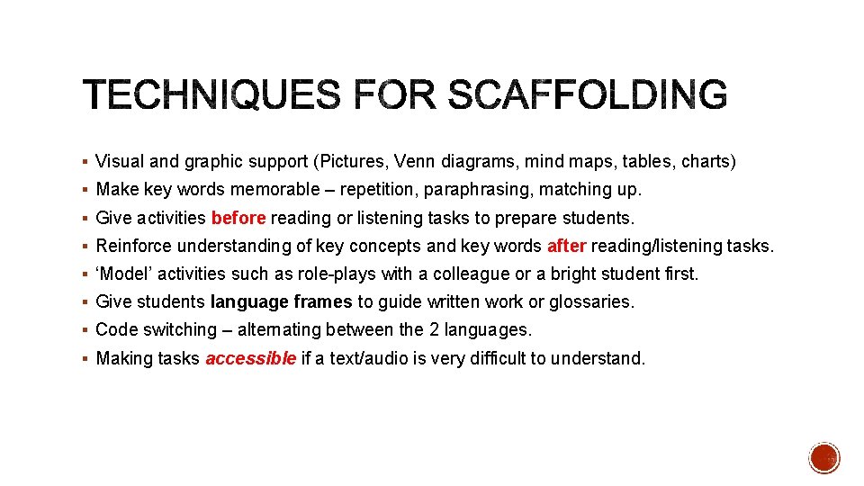 Scaffolding Questions prompts and nonverbal communication enabling learners