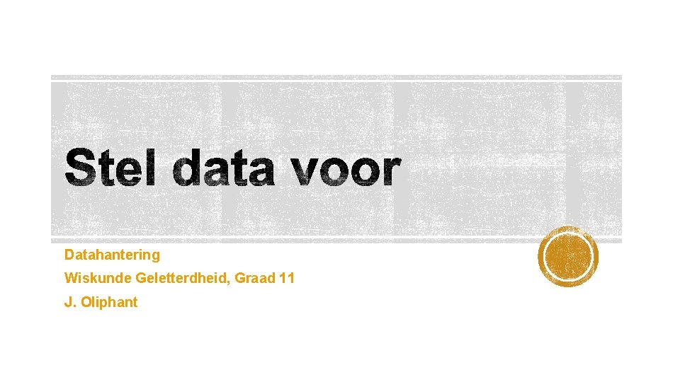 Datahantering Wiskunde Geletterdheid Graad 11 J Oliphant Ons