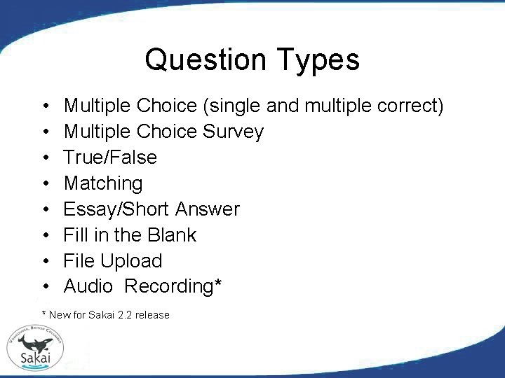Tests and Quizzes Tool aka SAMigo Marc Brierley