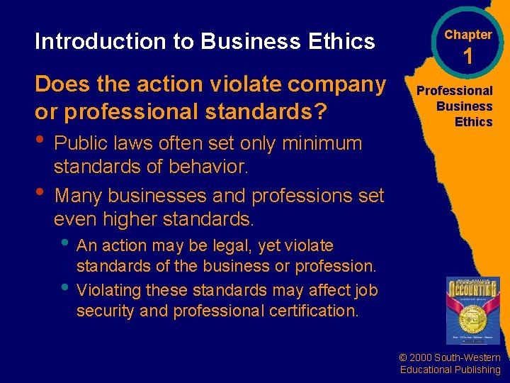 Introduction to Business Ethics The principles of right