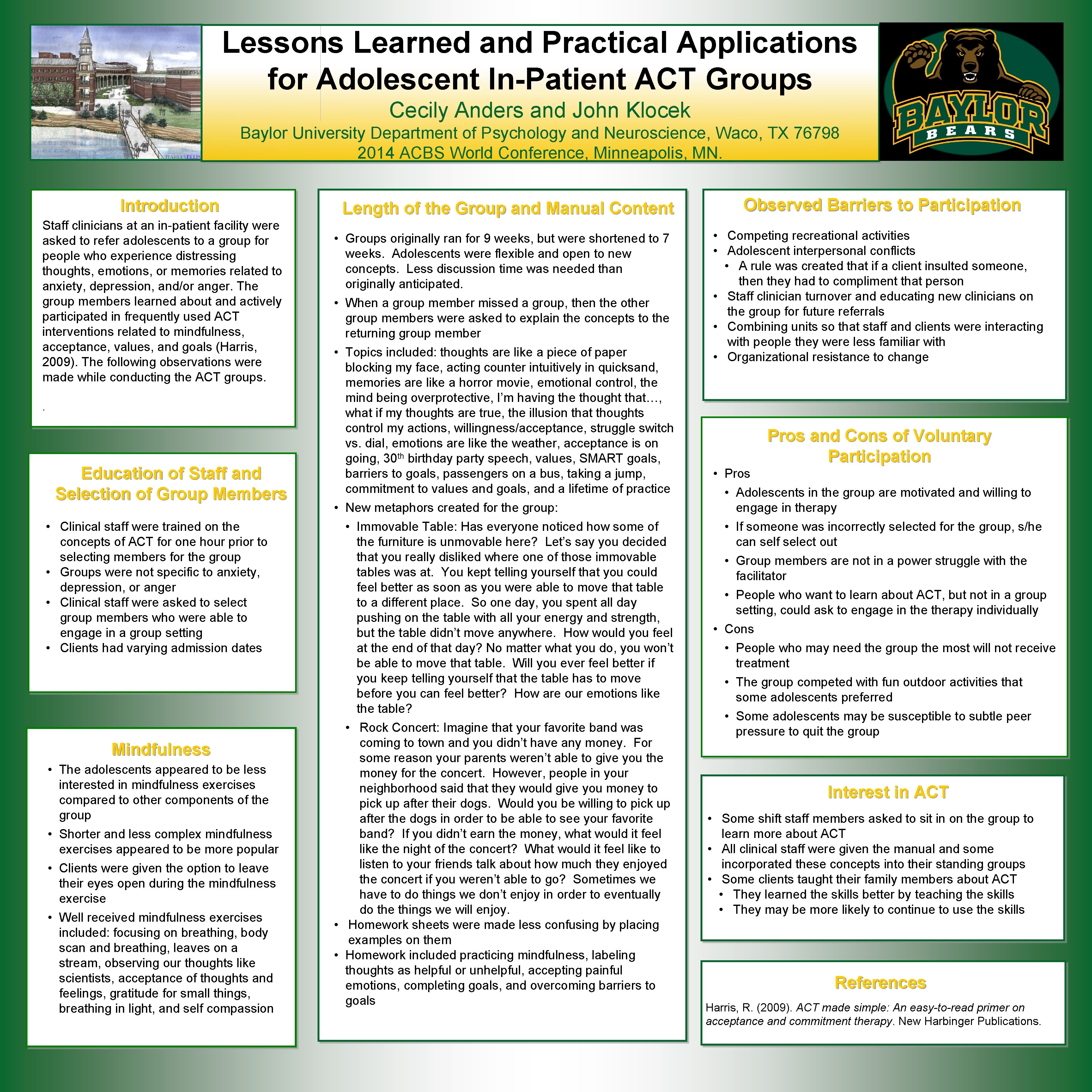 Lessons Learned and Practical Applications for Adolescent InPatient