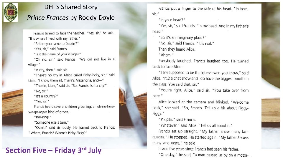 DHFS Shared Story Prince Frances by Roddy Doyle