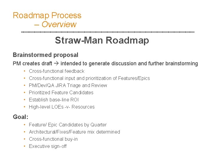 Agile Roadmap Prioritization Discussion Agile Roadmap Prioritization ...
