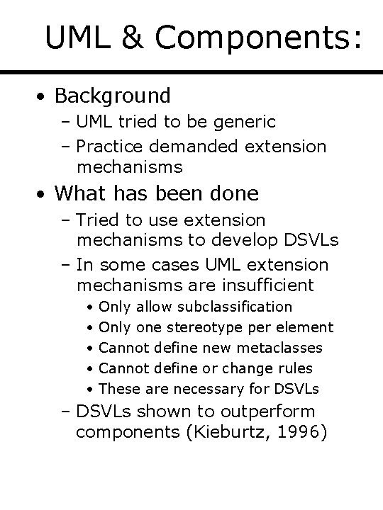 Workshop 16 An upward shift in abstraction leads