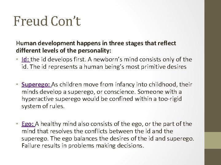 Social Psychological Theories of Human Development Sigmund Freud