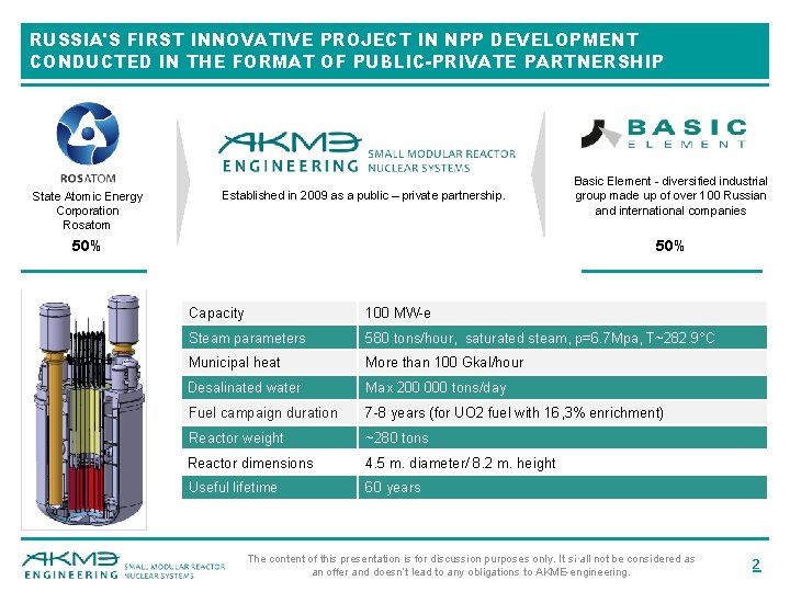 SVBR100 GENERATION IV SMALL MODULAR MULTIPURPOSE NUCLEAR REACTOR