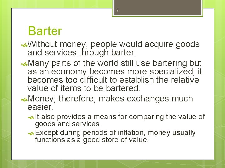Chapter 10 Money and Banking Section 1 2