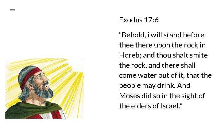 Numbers 20 7 8 Speak to the rock