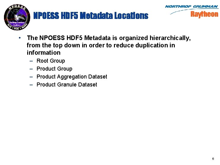 Profile of National PolarOrbiting Operational Satellite System NPOESS